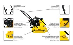 Виброплита NORSU RS-110TL (колесный комплект, бак для воды) купить в Москве по цене 50 860 р.